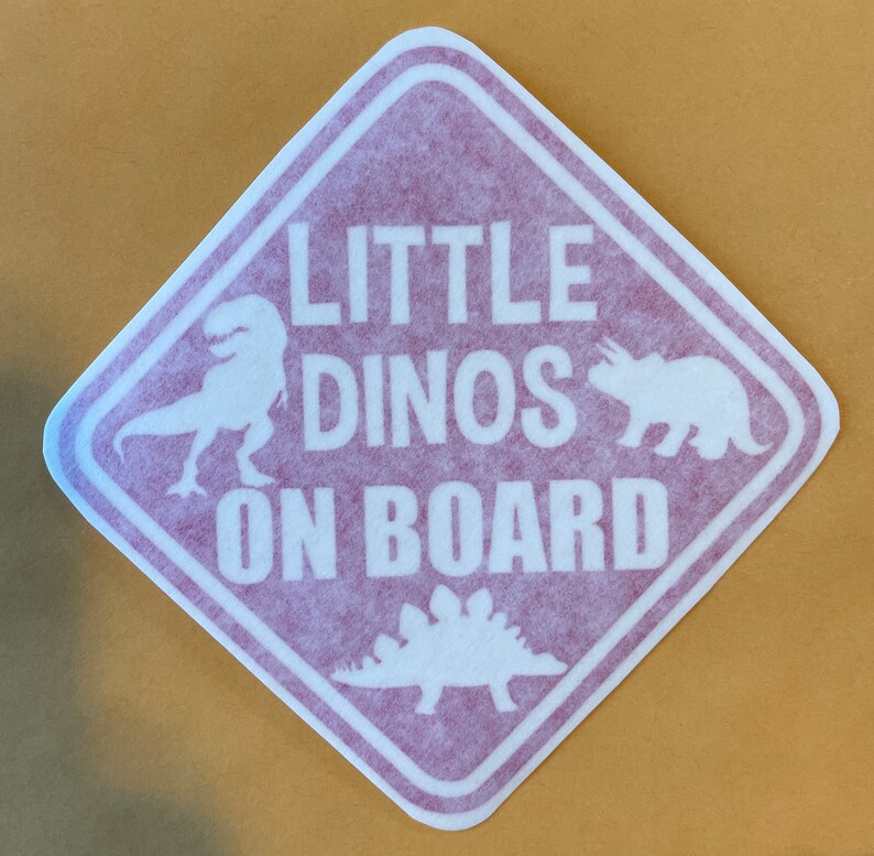 Little Dinos on Board Bumper Sticker on Board Car Decal - Etsy
