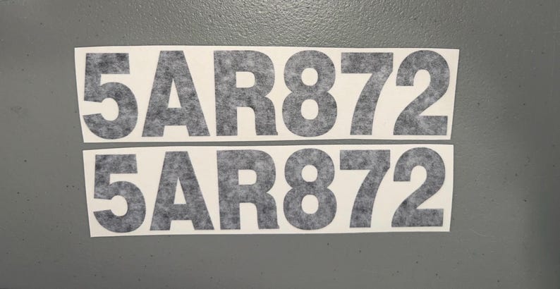 Snowmobile Registration Set Custom Number Decals | Custom Snowmachine ...