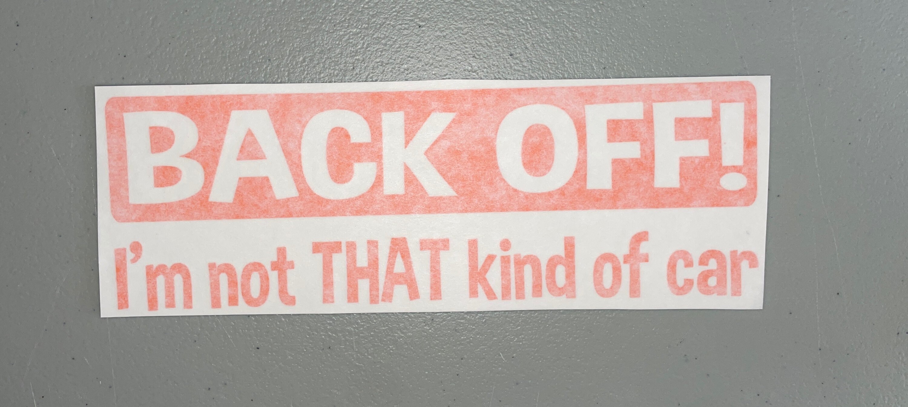 Funny Bumper Truck Car Decal Sticker Back off Vinyl Decal | Etsy