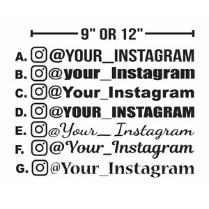 Instagram Vinyl Decal | Instagram Custom Decal | Window Decal ...