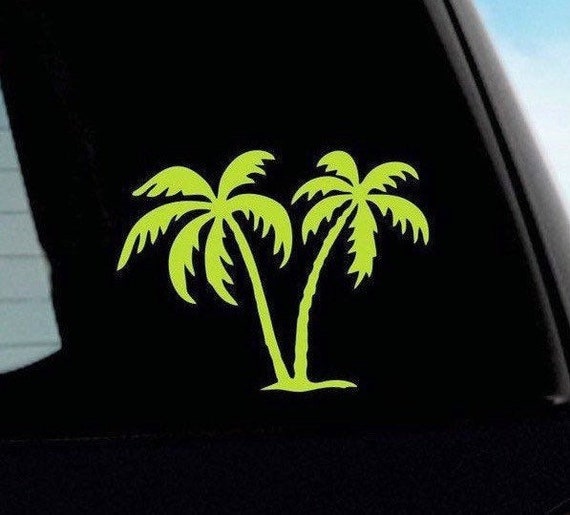 Palm Tree Vinyl Sticker Palm Tree Car Decal Palm Tree - Etsy