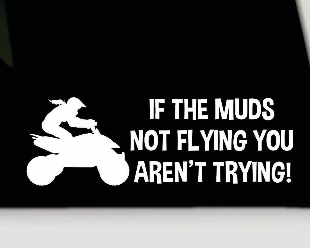 ATV Vinyl Decal Atv Vinyl Sticker Ladies Four Wheeler - Etsy