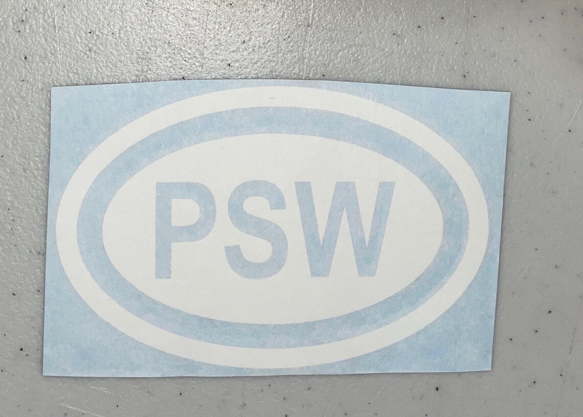 PSW Waterproof Vinyl Car Decal | Personal Support Worker Bumper Window ...