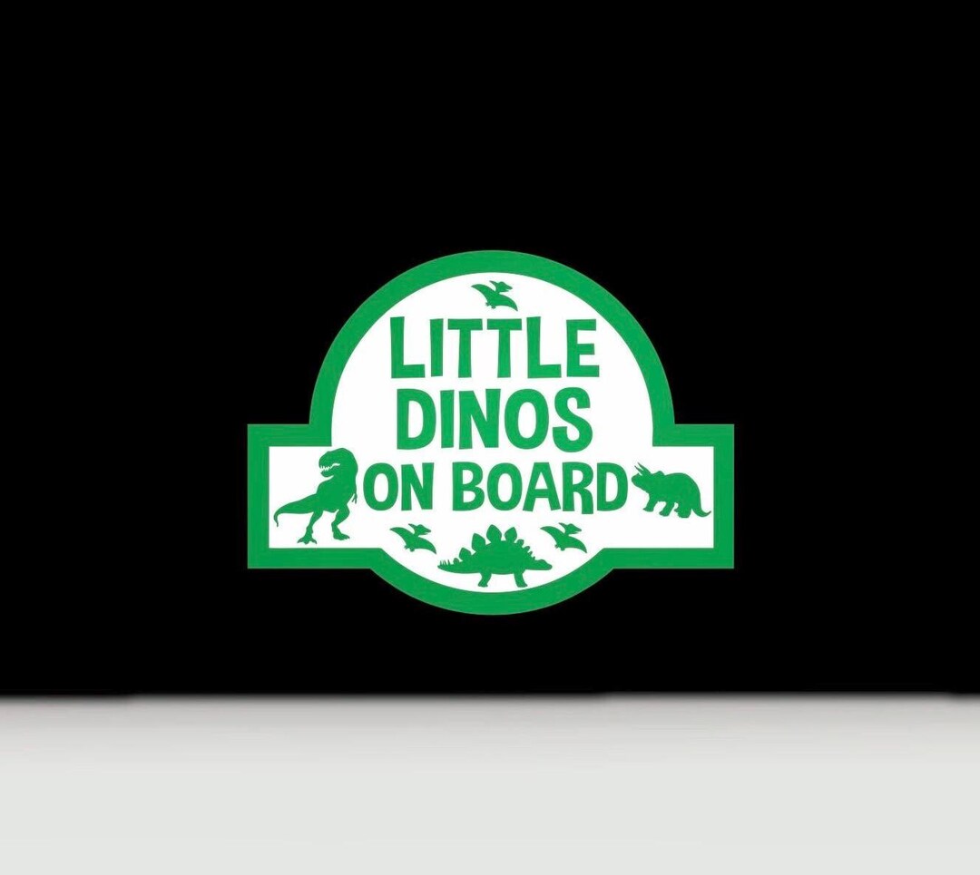 Little Dinos on Board Bumper Sticker | on Board Car Decal | Dinosaur on ...