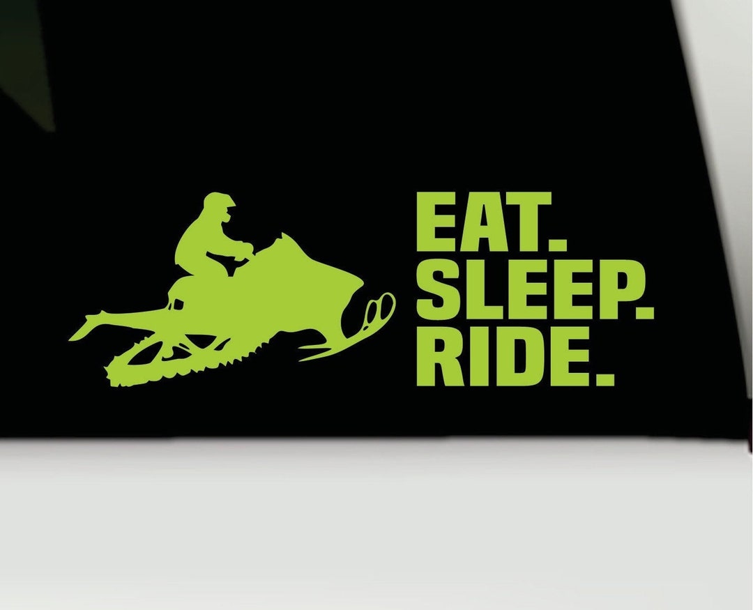 Sled Vinyl Sticker | Snowmobile Vinyl Decal | Eat Sleep Ride Snowmobile ...