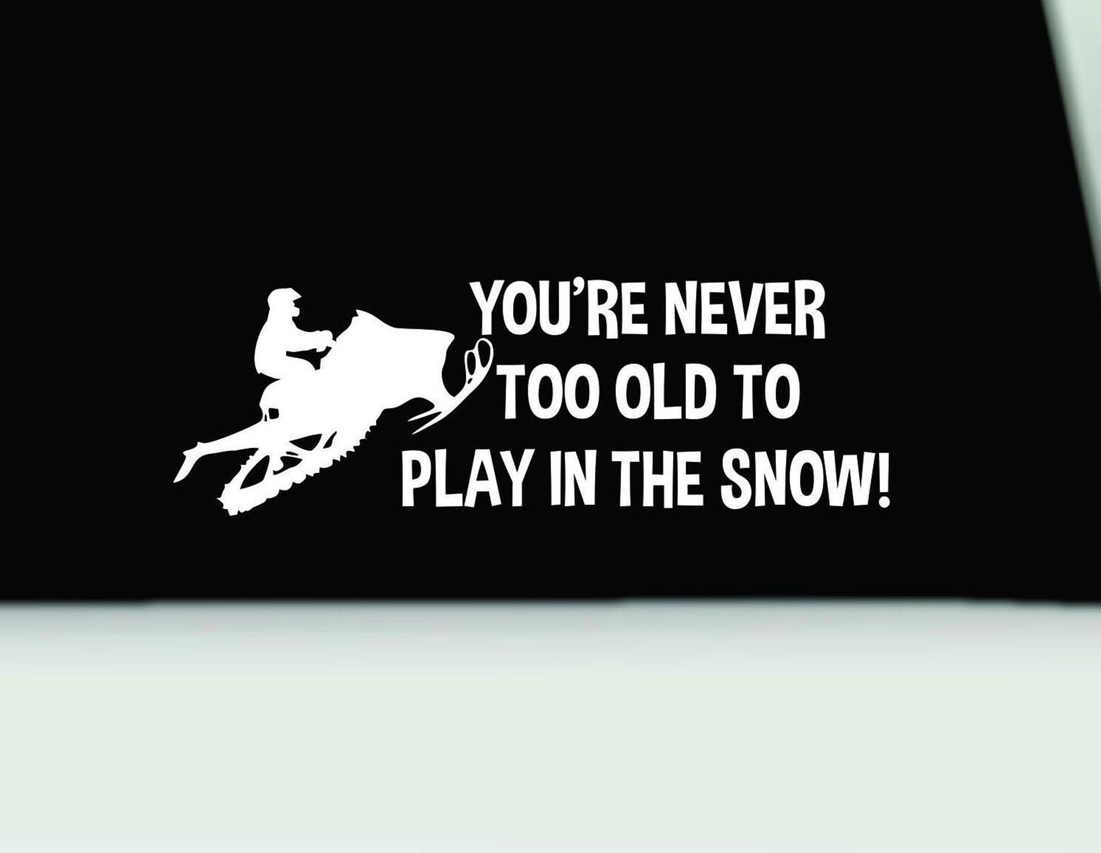 Sled Vinyl Sticker | Snowmobile Vinyl Decal | You’re Never Too Old to ...
