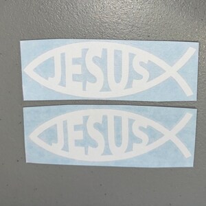 Jesus Bumper Sticker | Jesus Symbol Car Decal | Jesus Vinyl Sticker ...