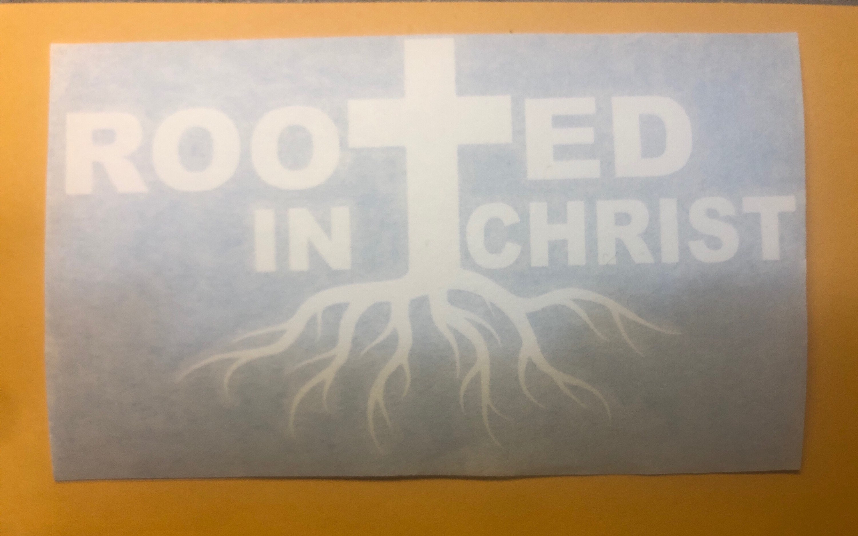 Rooted in Christ Vinyl Decal | Christian Bumper Sticker | Christian Car ...