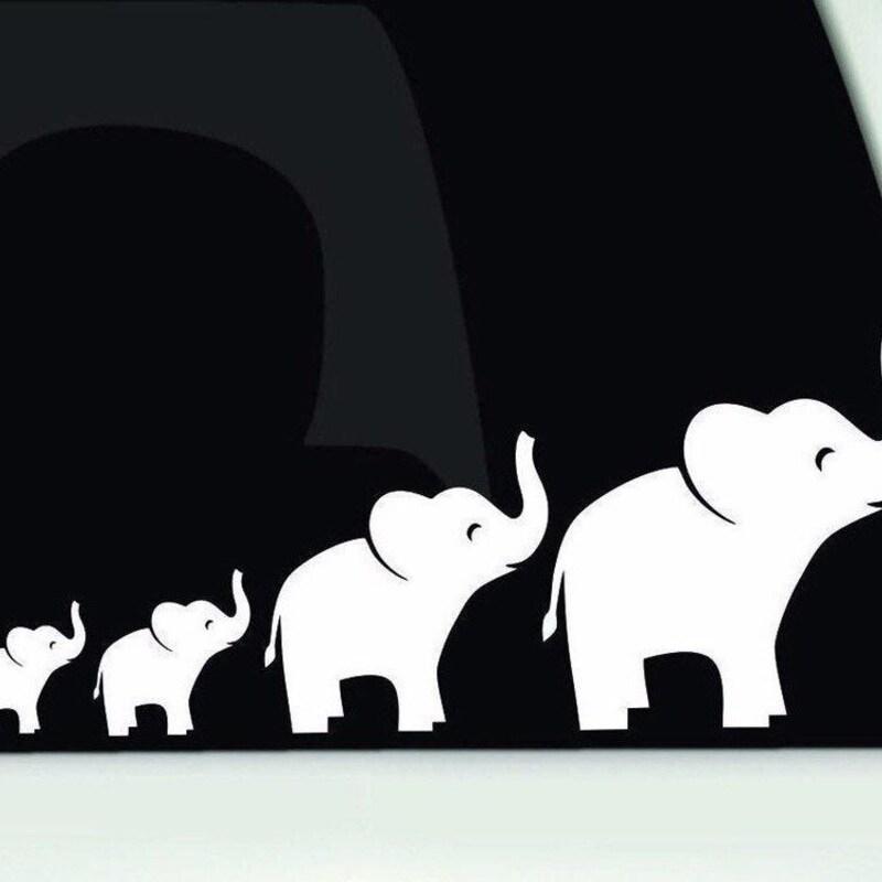 Elephant Car Decal - Etsy