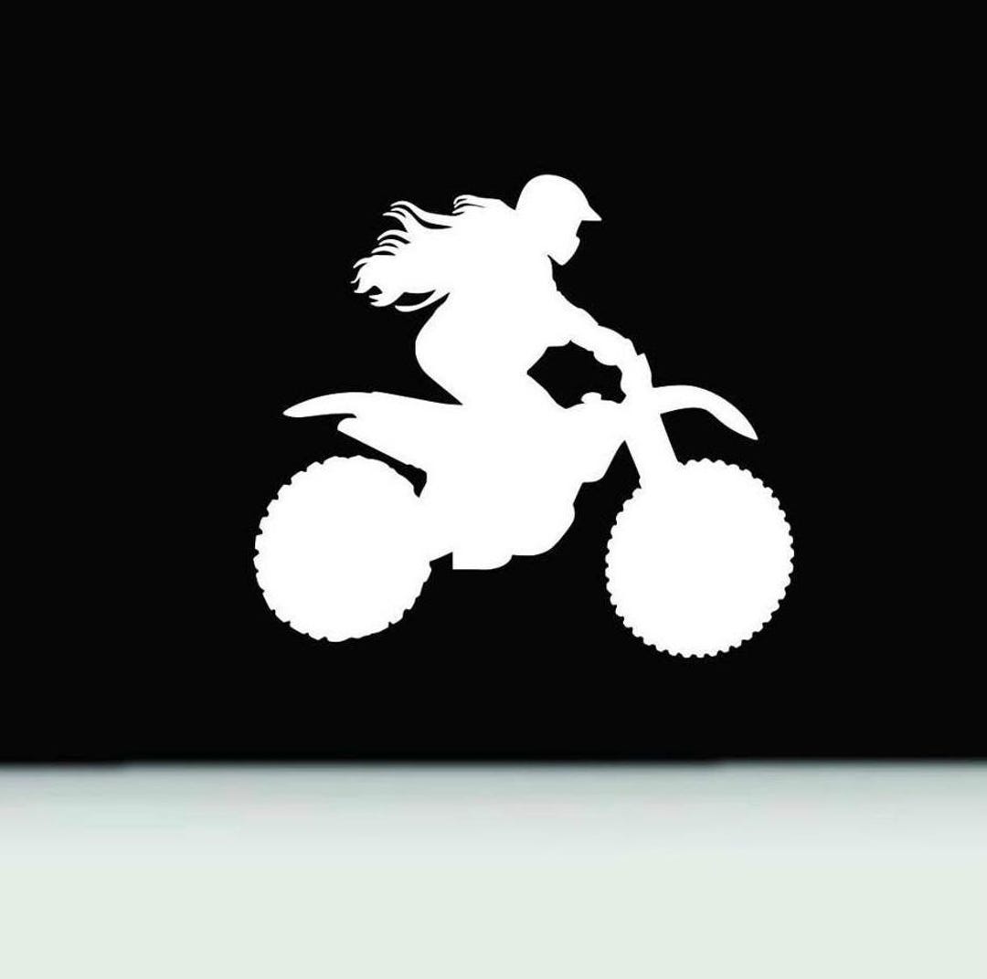 Dirt Bike Vinyl Sticker | Ladies Motocross Vinyl Decal | Dirt Bike Lady ...