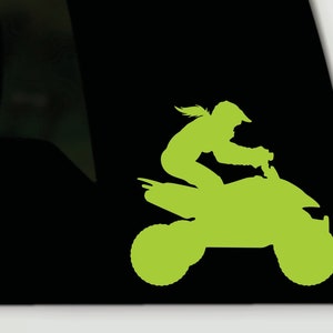 ATV Vinyl Decal | Atv Vinyl Sticker | Ladies Four Wheeler Vinyl Decal ...