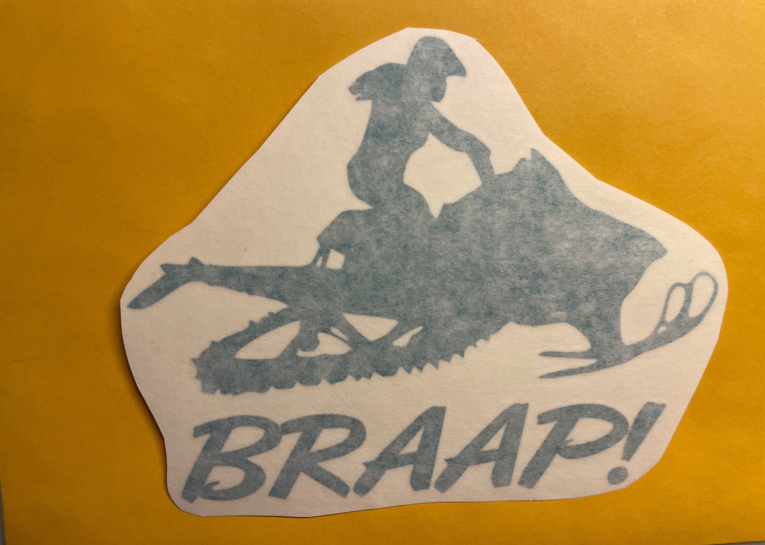 Braap Sled Decal Braap Vinyl Sticker Ladies Sled - Etsy