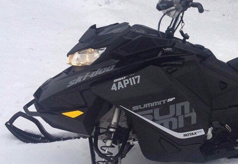 Snowmobile Registration Set Custom Number Decals | Custom Snowmachine ...