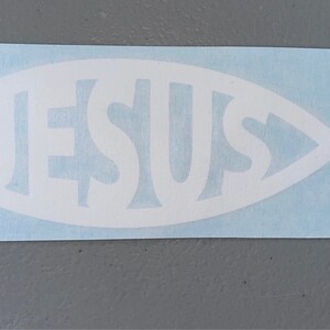 Jesus Bumper Sticker | Jesus Symbol Car Decal | Jesus Vinyl Sticker ...