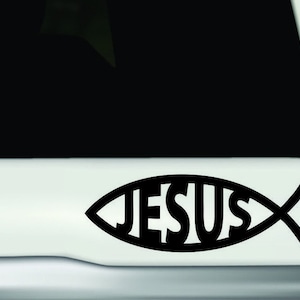 Jesus Bumper Sticker | Jesus Symbol Car Decal | Jesus Vinyl Sticker ...