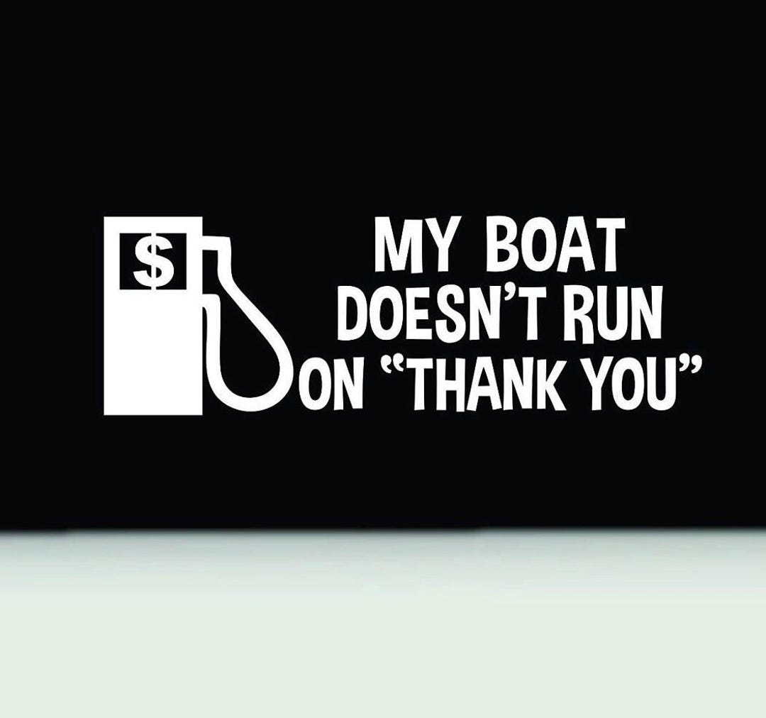 Funny Bumper Sticker | Funny Boat Sticker | Funny Truck Boating Decal ...
