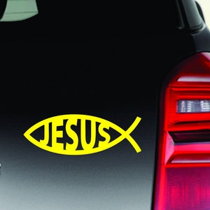 Jesus Bumper Sticker | Jesus Symbol Car Decal | Jesus Vinyl Sticker ...