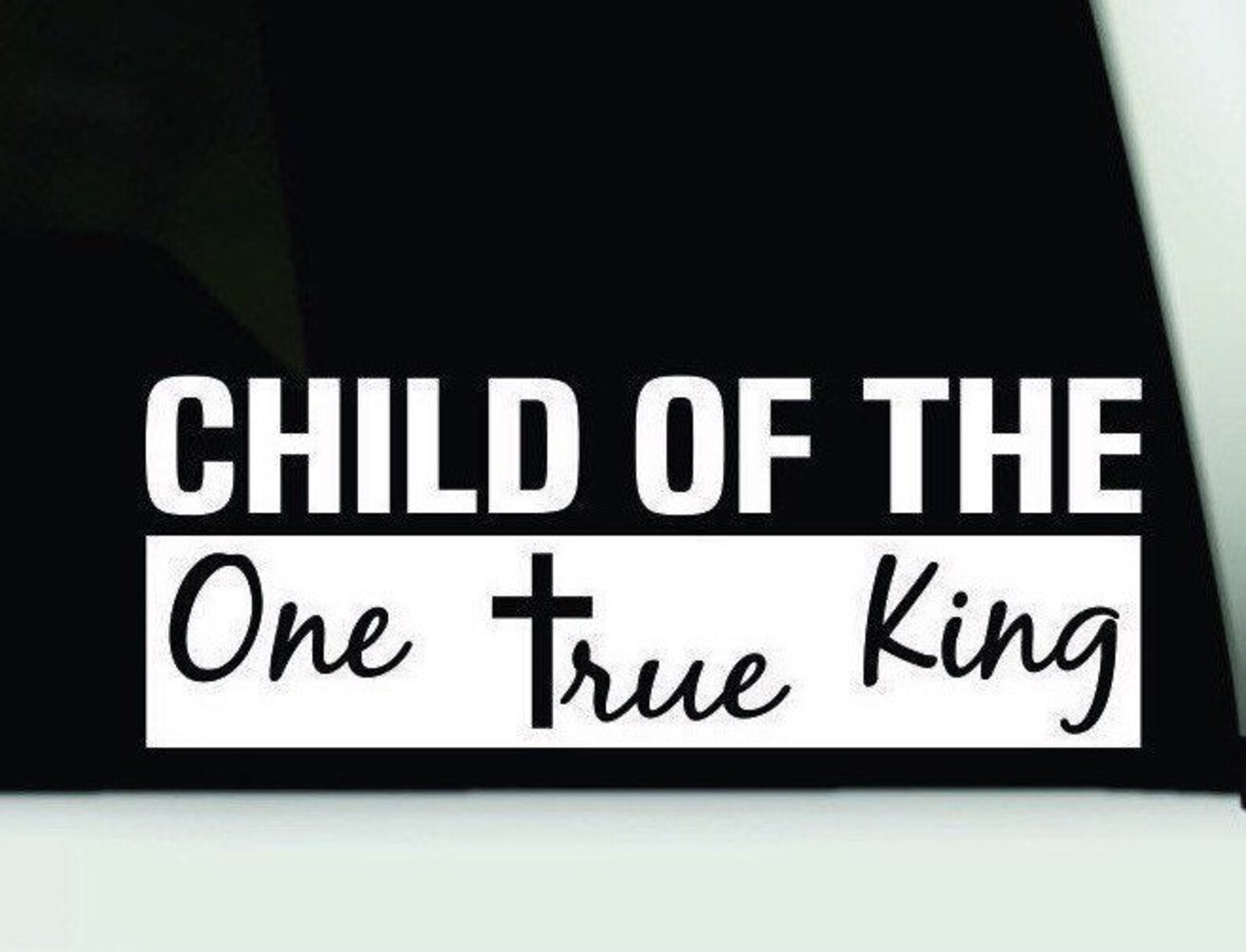 Christian Bumper Sticker One True King Vinyl Sticker - Etsy