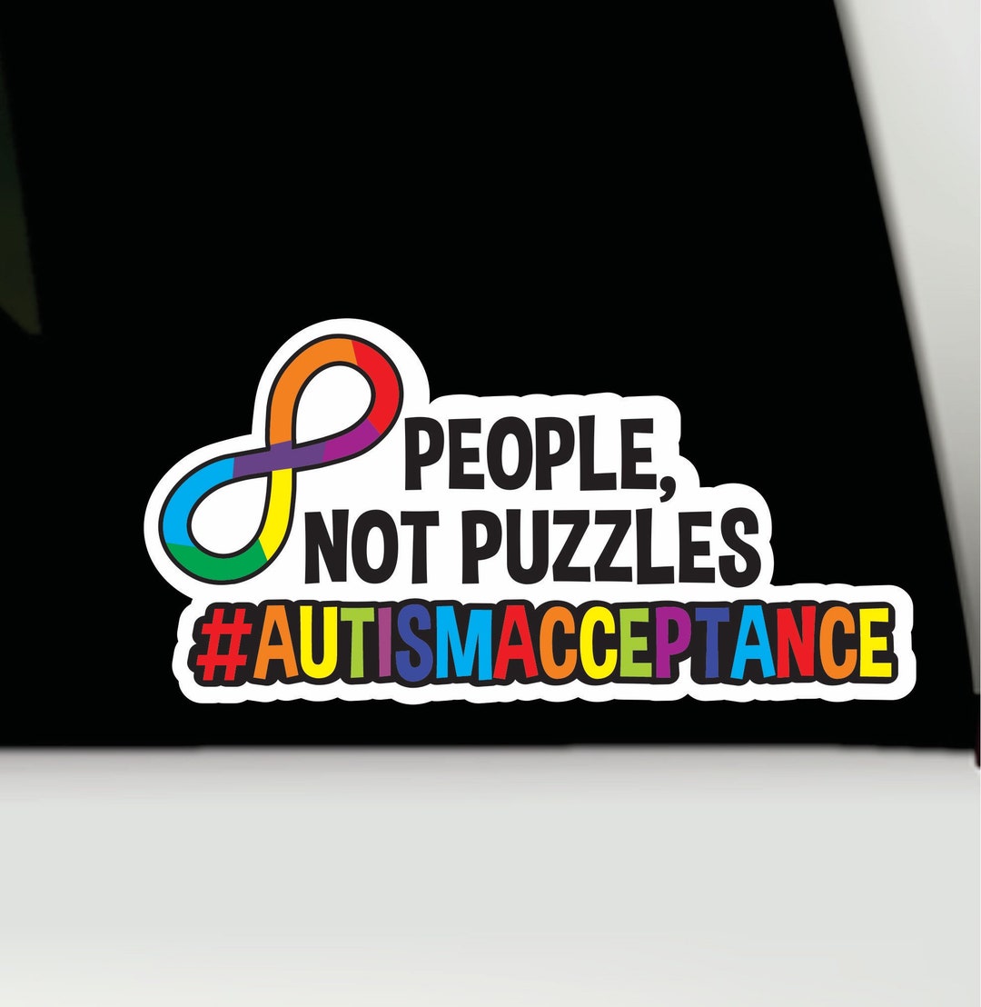 People Not Puzzles Bumper Sticker | Autism Acceptance Vinyl Sticker ...
