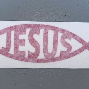 Jesus Bumper Sticker | Jesus Symbol Car Decal | Jesus Vinyl Sticker ...