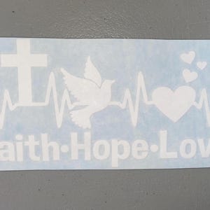 Faith Hope Love Bumper Sticker | Christian Bumper Stickers | Faith Car ...