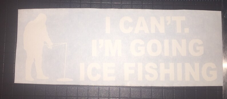 Ice Fishing Bumper Sticker | Ice Fishing Vinyl Decal | Ice Fishing ...