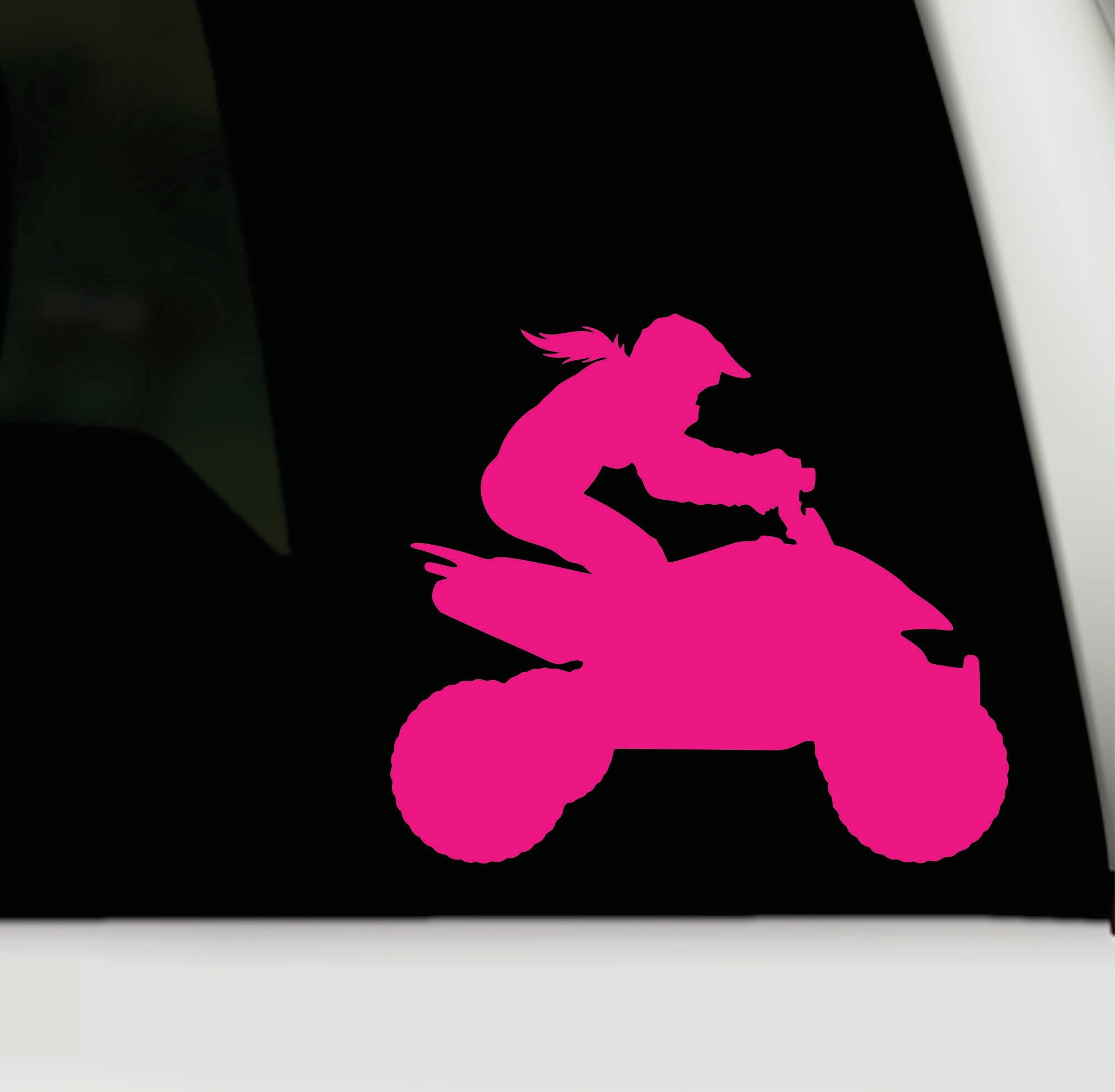 ATV Vinyl Decal | Atv Vinyl Sticker | Ladies Four Wheeler Vinyl Decal ...