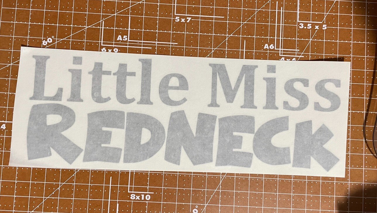 Little Miss Redneck Bumper Sticker Funny Redneck Vinyl Decal - Etsy