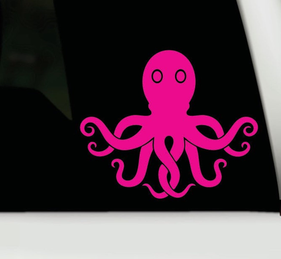 Octopus vinyl decal sticker Octopus window bumper sticker | Etsy