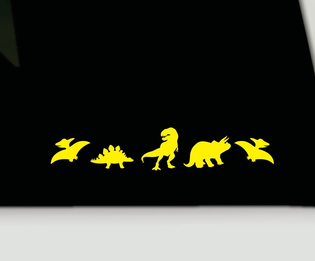 Dinosaur Vinyl Sticker | Dino Family Vinyl Decals | Dino Car Decals ...