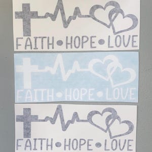 Faith Hope Love Bumper Sticker | Christian Bumper Stickers | Faith Car ...