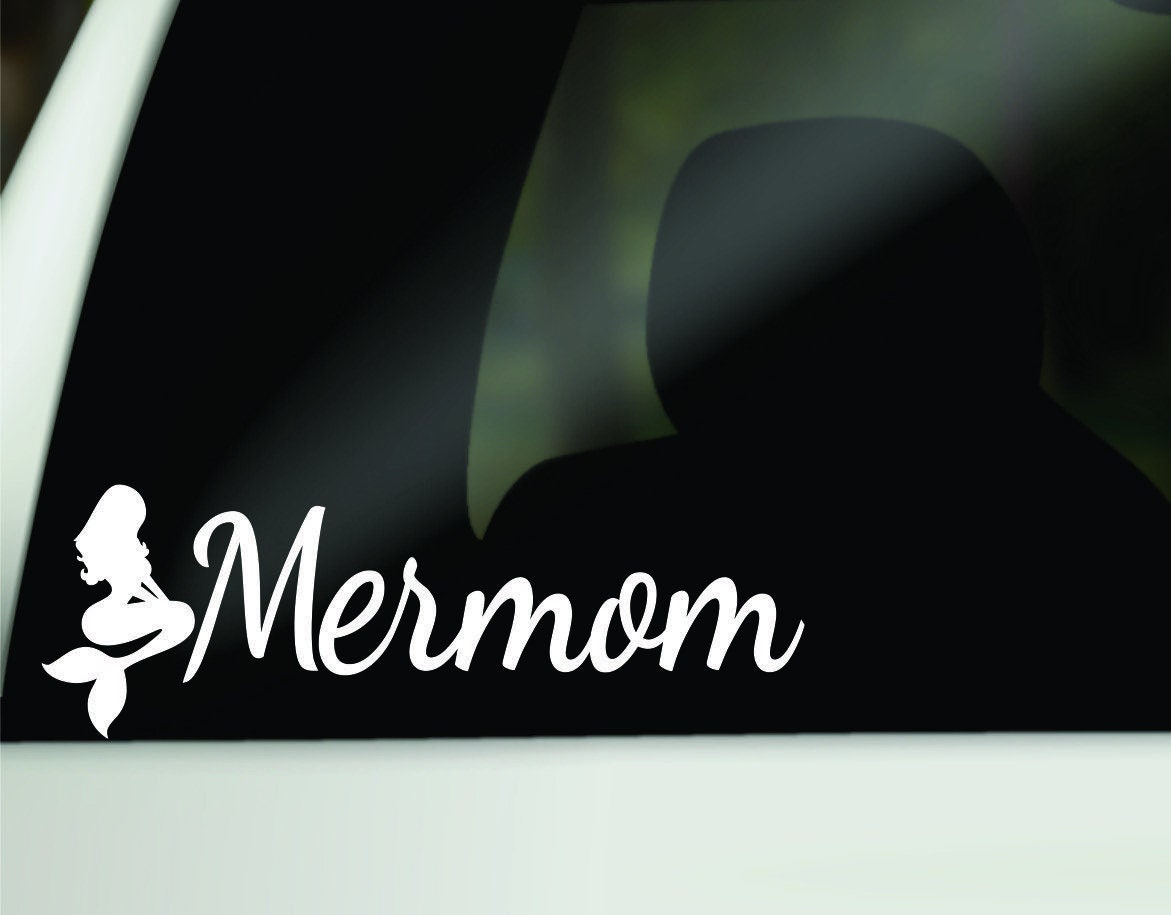 Mermom Bumper Sticker Mermom Vinyl Sticker Mermom Car - Etsy