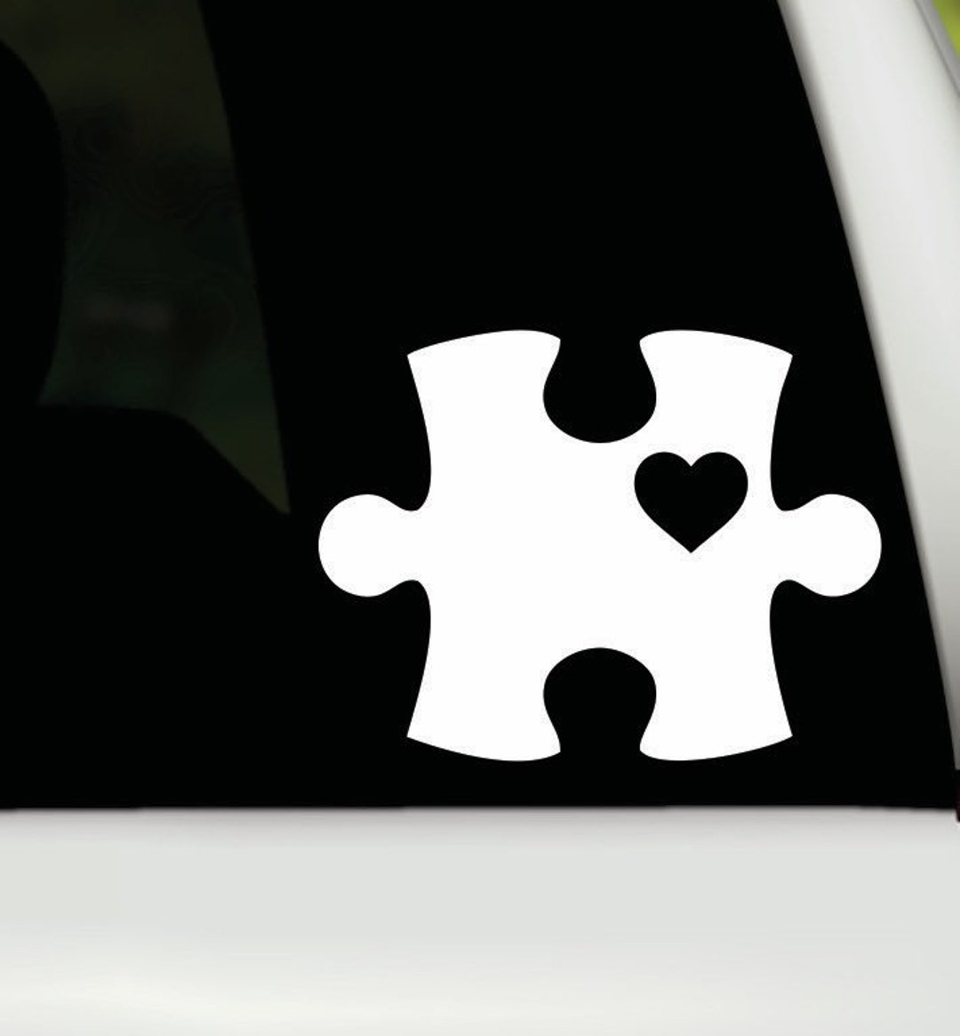Puzzle Heart Decal | Puzzle Piece Car Decal | Puzzle Piece Bumper ...