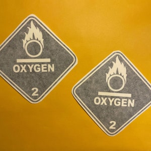 Oxygen Vinyl Decal | Oxygen Car Decal Sticker | Oxygen Bumper Sticker ...