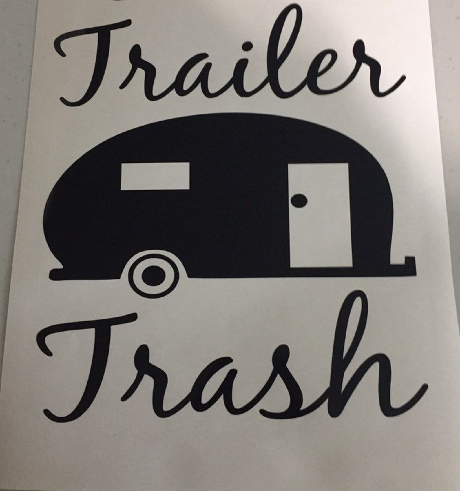 Trailer Trash Sticker Trailer Trash Vinyl Sticker Funny | Etsy Canada
