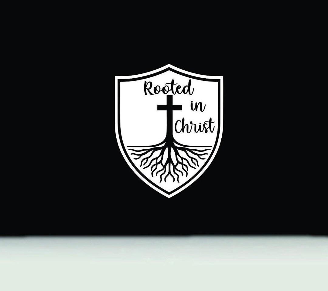 Rooted in Christ Vinyl Decal | Christian Bumper Sticker | Christian Car ...