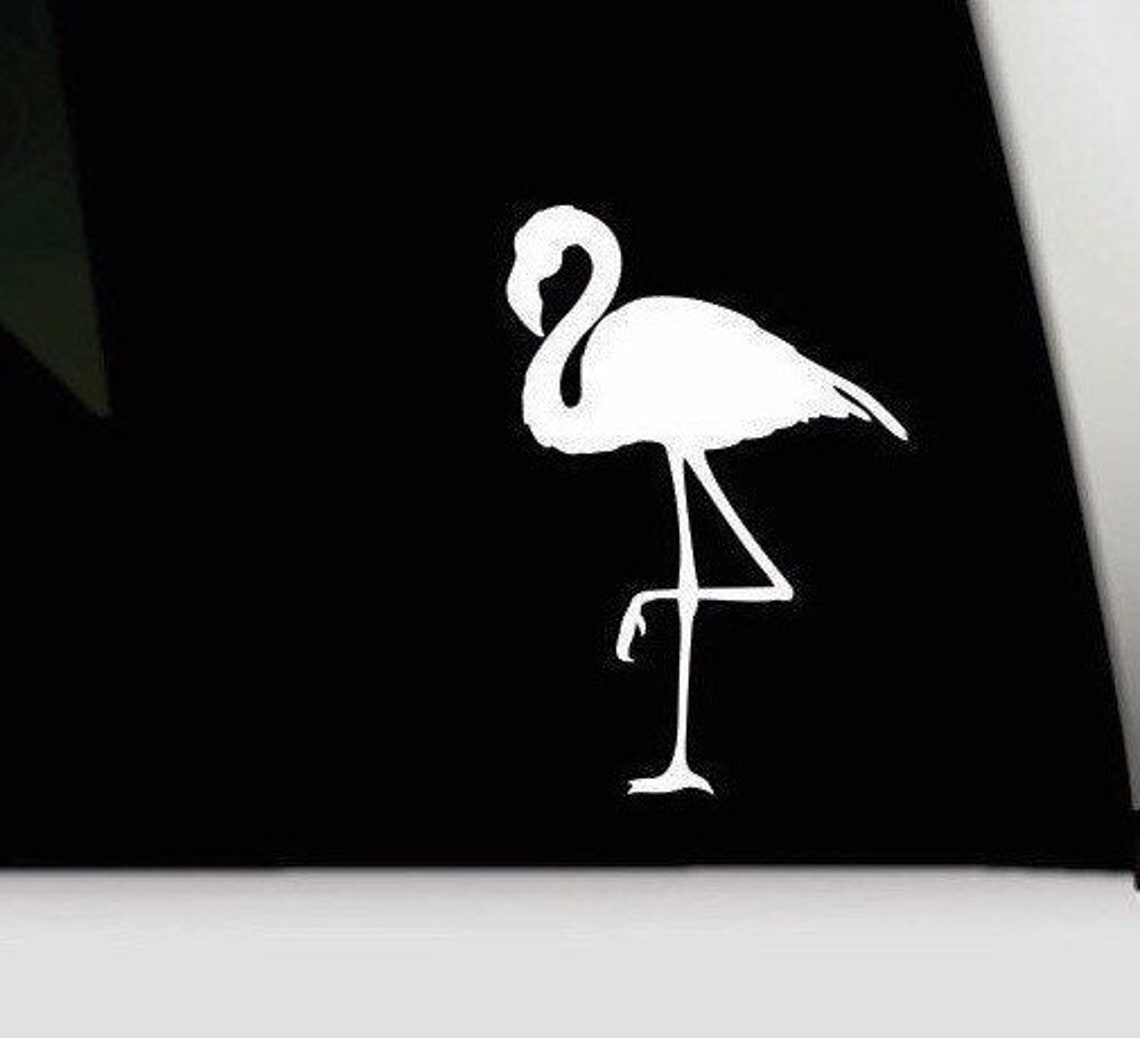 Flamingo Vinyl Decal Flamingo Bumper Sticker Flamingo Car | Etsy
