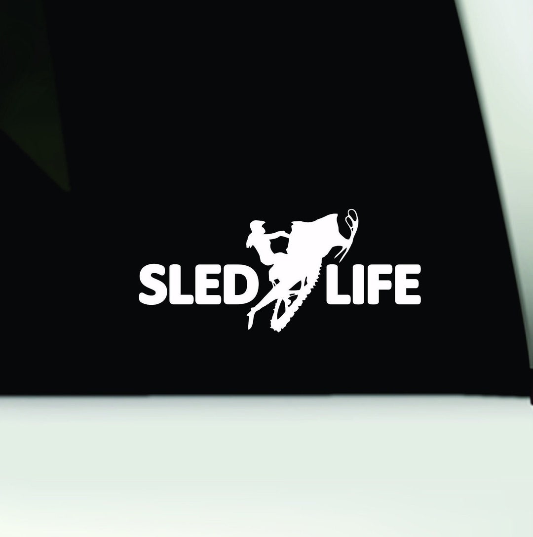 Sled Life Vinyl Ladies Decal | Sled Life Bumper Sticker | Snowmobile ...