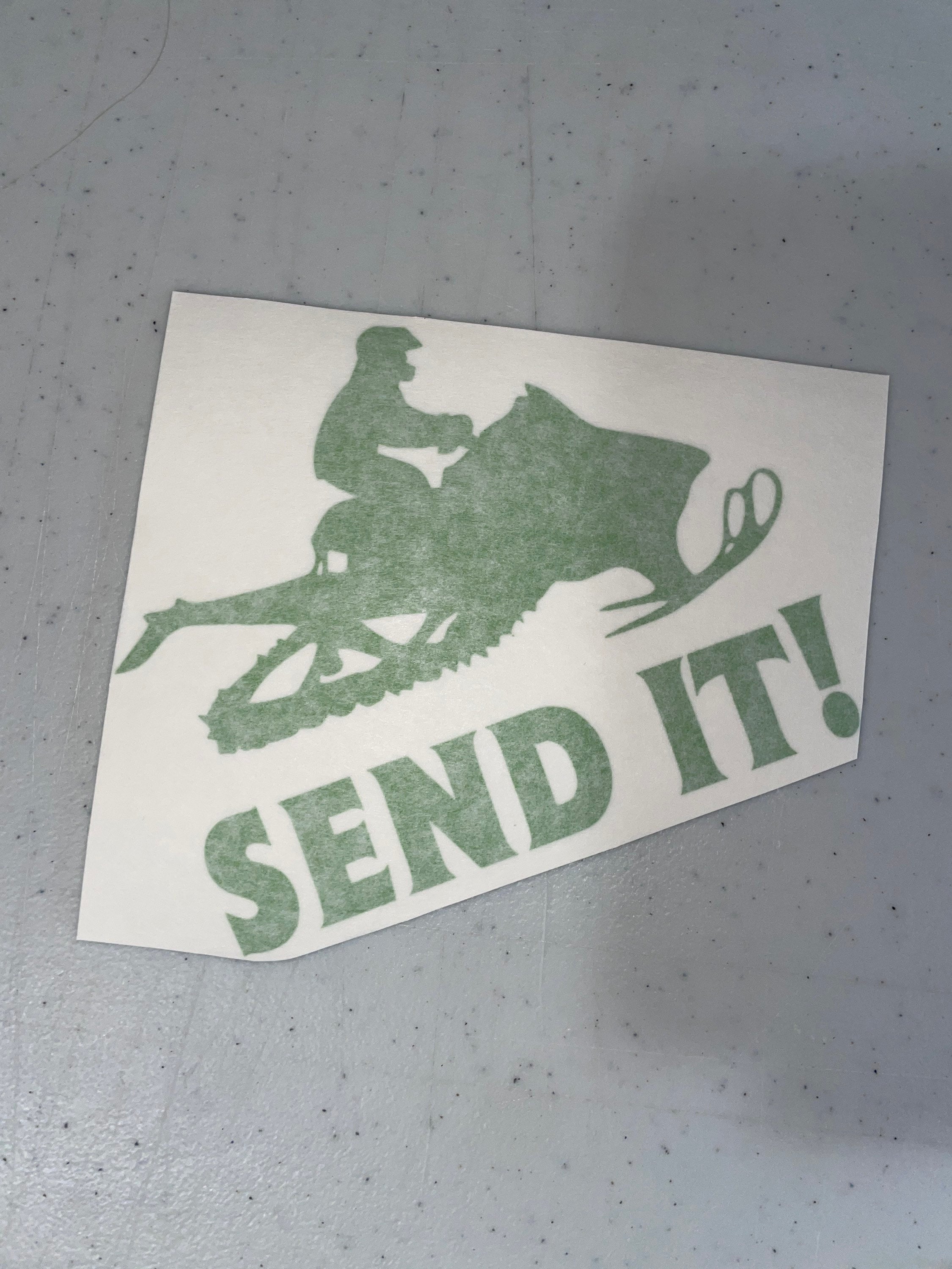 Sled Vinyl Sticker Send It Vinyl Decal Snowmobile Vinyl - Etsy