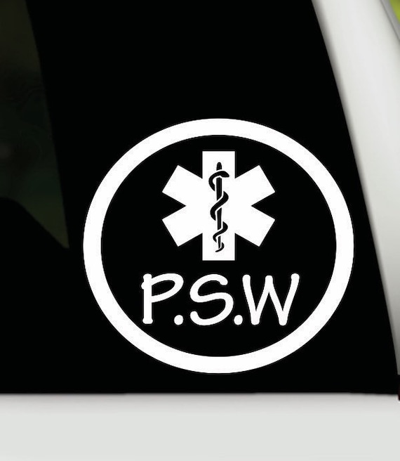 PSW Vinyl Decal PSW Bumper Sticker Personal Support Worker | Etsy