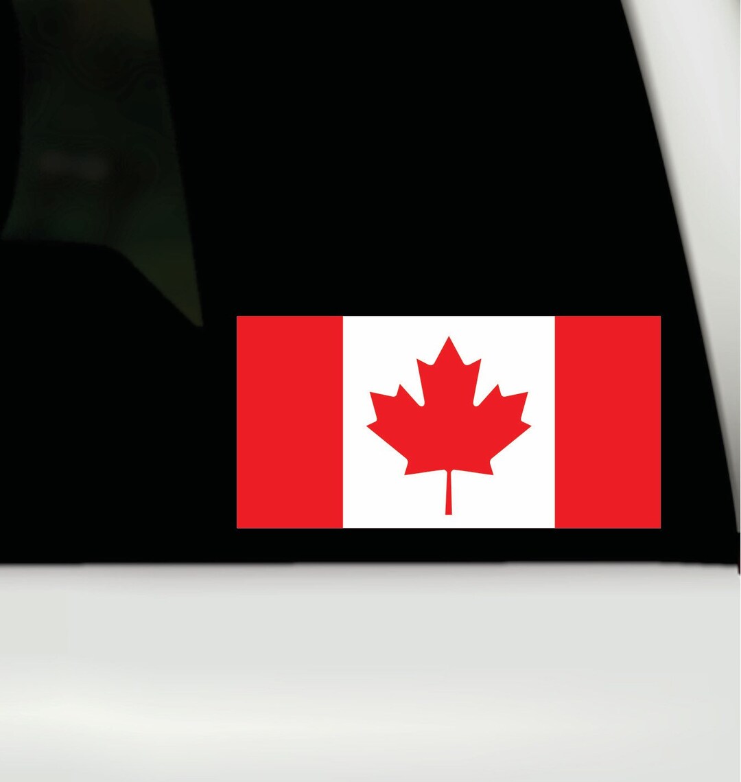 Canada Flag Vinyl Sticker | Canada Flag Full Colour Printed Sticker ...