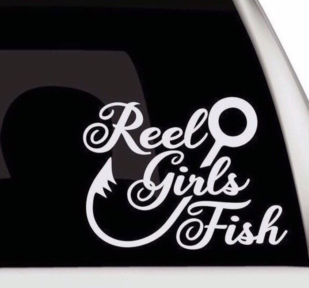 Girls Fishing Car Sticker | Reel Girls Fish Vinyl Decal | Reel Girls ...