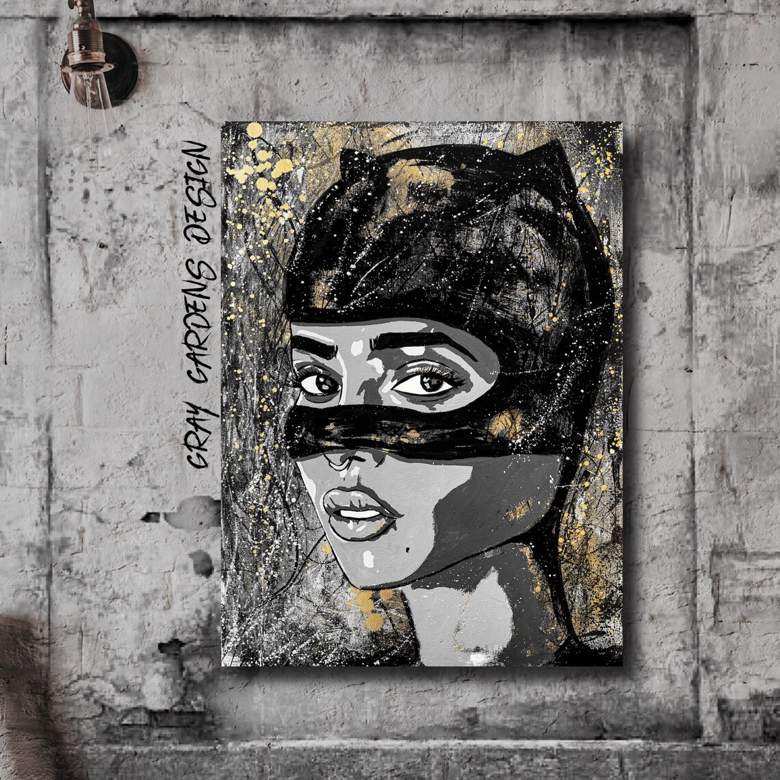 Original Graffiti Pop Art Zoe Kravitz as Catwoman in DC Comics | Etsy