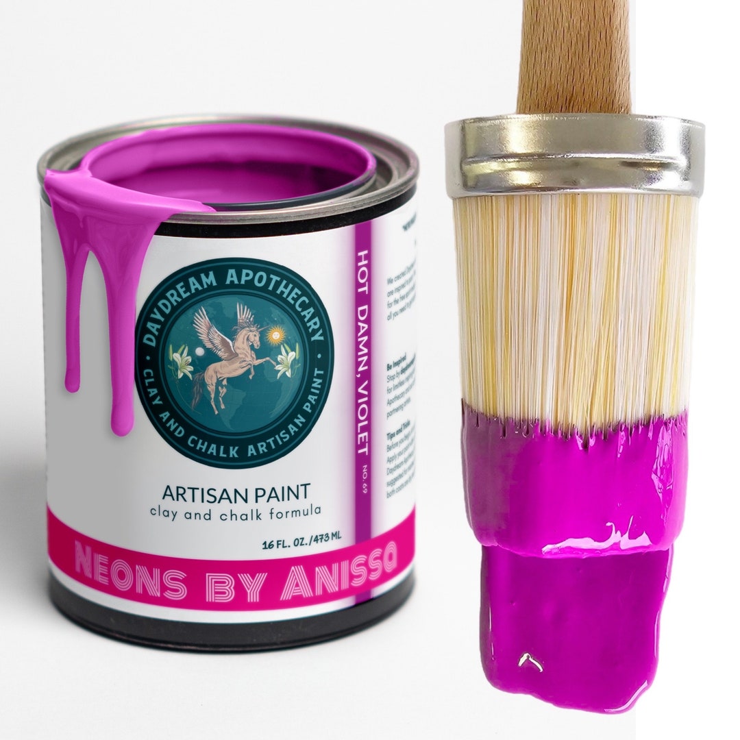 Hot Damn Violet Neon Purple Clay and Chalk Paint for Furniture Canvas ...