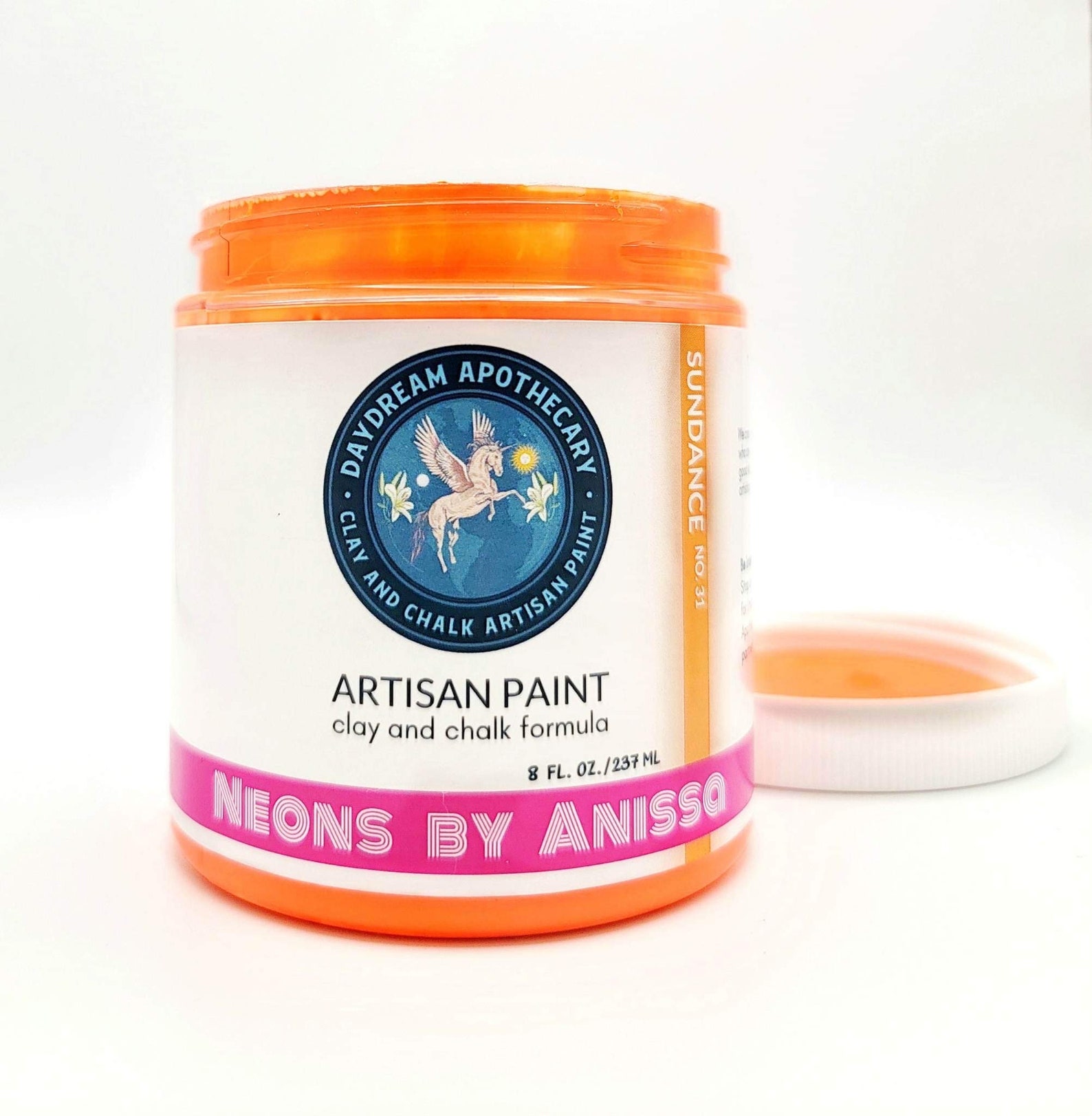 Sundance Neon Orange Clay and Chalk Paint for Furniture Canvas Craft ...