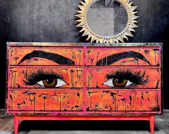 SOLD Hand Painted Cowgirl Dresser Set - Etsy