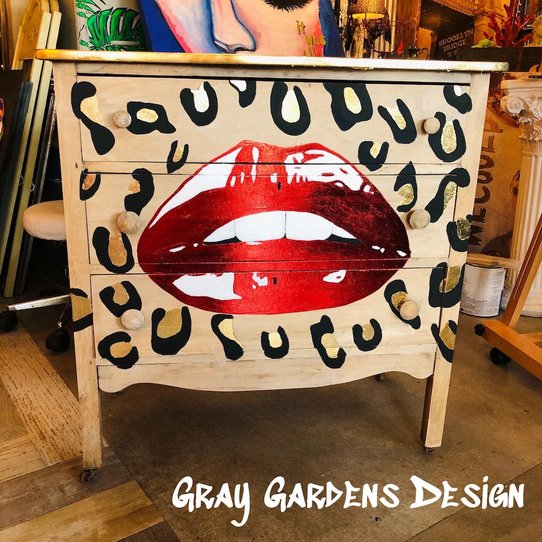 SOLD | Do NOT Purchase | Example | Hand Painted Glamorous Pop Art Lips ...