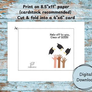 Printable Graduation Card | Graduation | Graduation Cap | Digital ...
