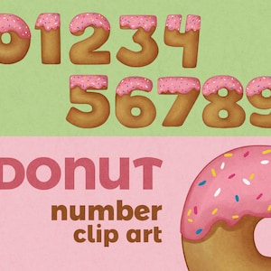 Donut Numbers Clip Art | Doughnut Font - Font Clip Art | Printable ...