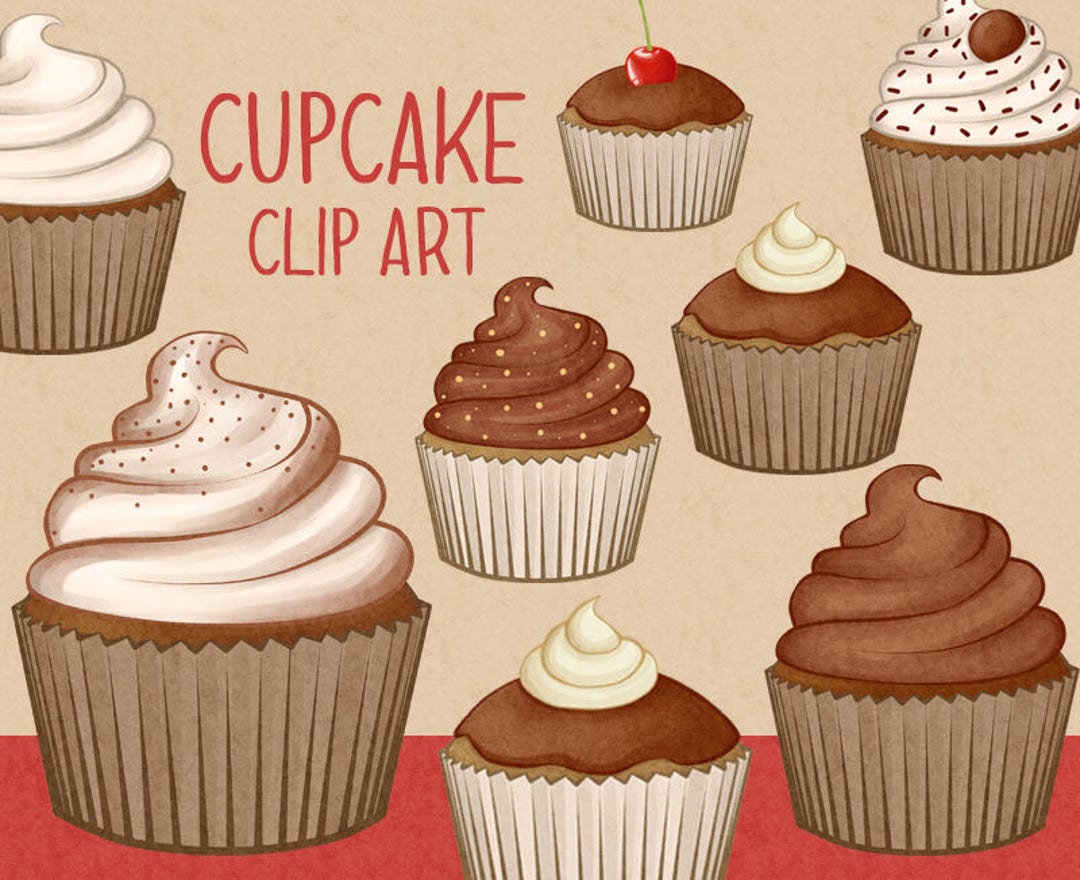 Chocolate Cupcake Clip Art | Cupcakes - Muffin - Baking Clip Art ...
